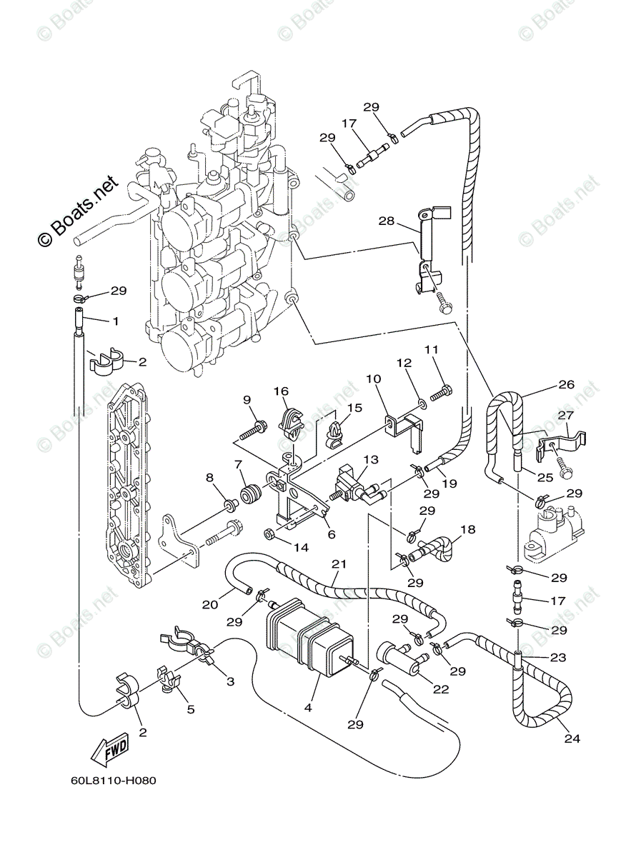 Yamaha Motorcycle 2008 Oem Parts Diagram For Intake 2
