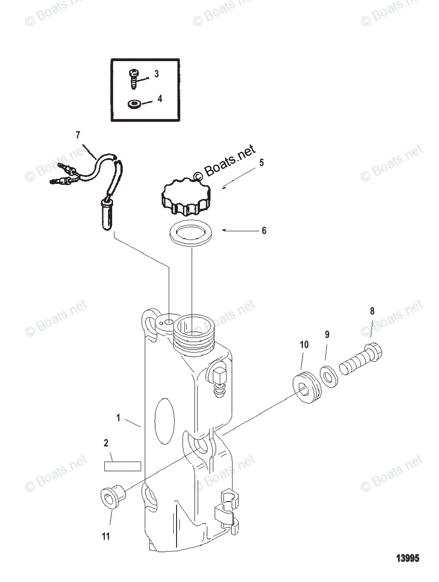 Mercury Outboard 250HP OEM Parts Diagram for Oil Injection Components ...