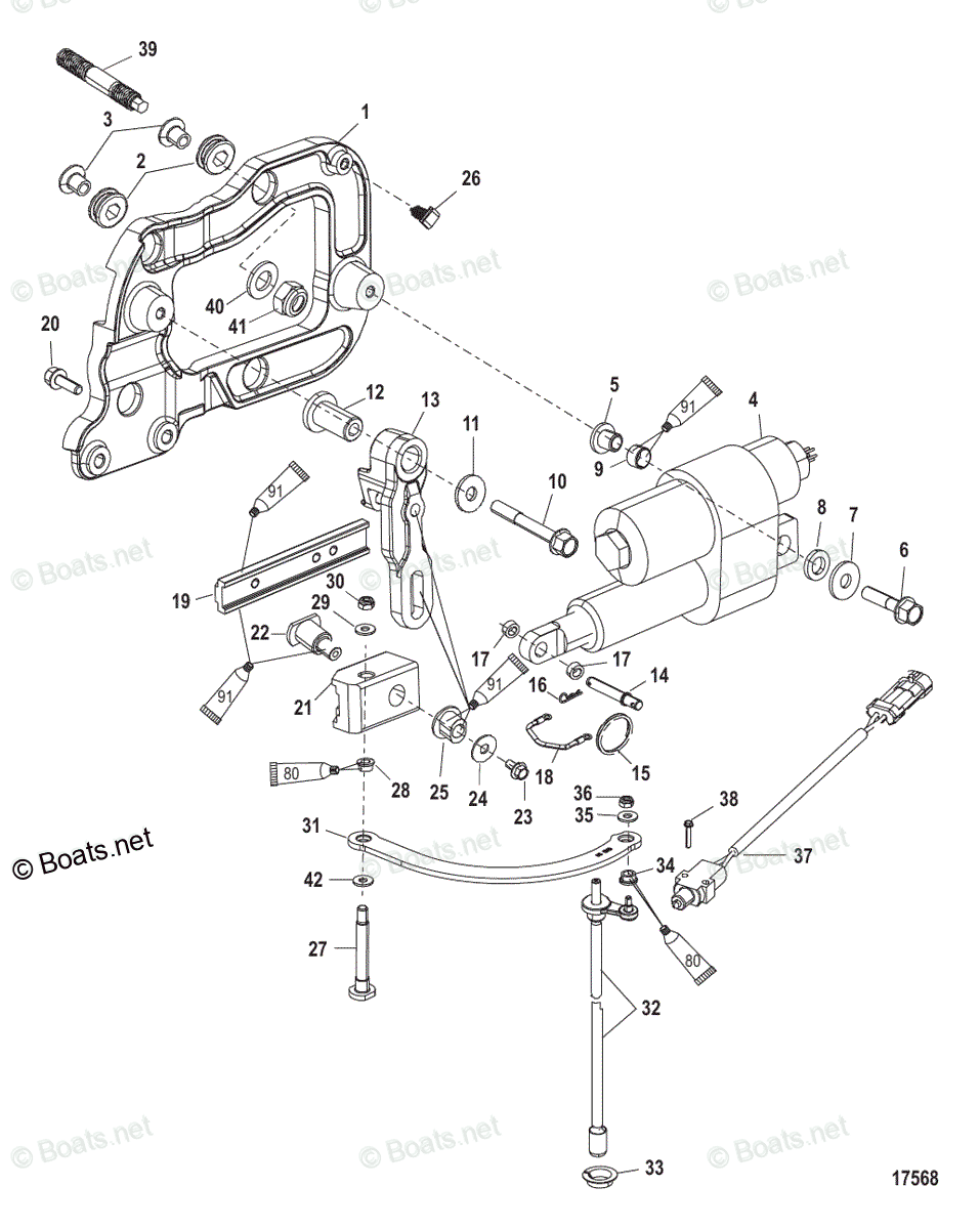 Mercury Outboard 175HP OEM Parts Diagram for Shift Components | Boats.net