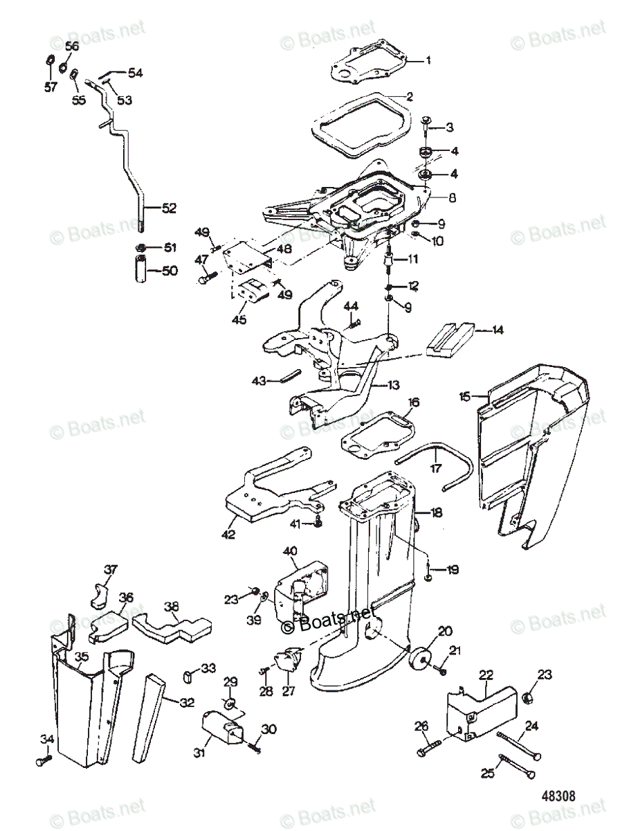 Force Outboard 1988 OEM Parts Diagram for MOTOR LEG | Boats.net