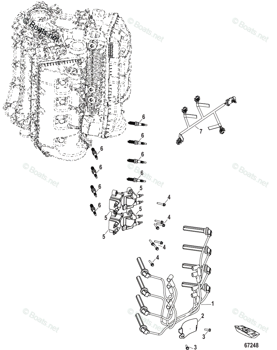 Mercury Outboard 360HP OEM Parts Diagram for IGNITION | Boats.net