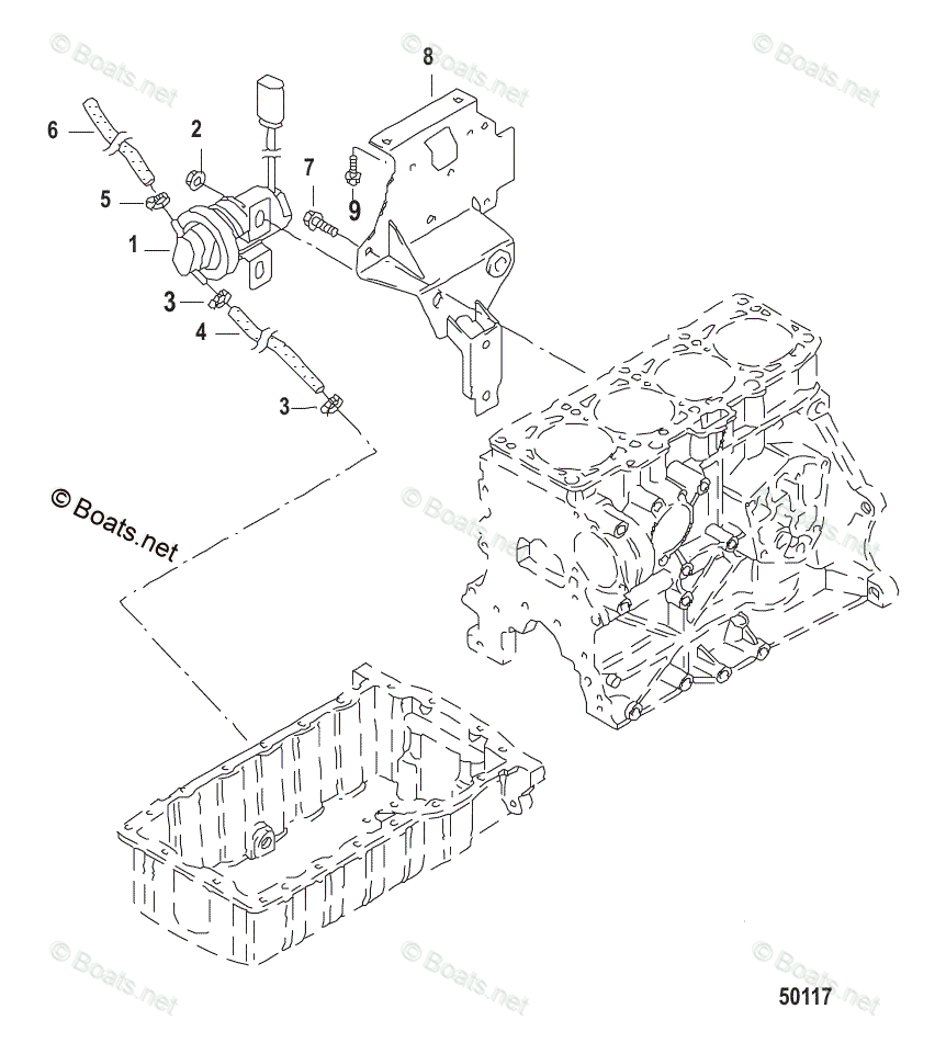 Mercruiser Inboard Diesel Engines OEM Parts Diagram for OIL EXTRACTION ...