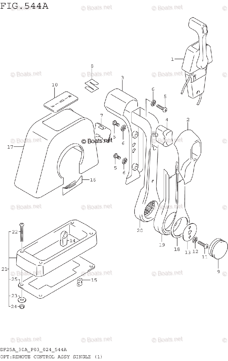 Suzuki Outboard 2024 OEM Parts Diagram for OPT:REMOTE CONTROL ASSY ...