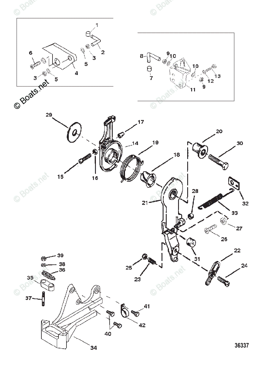 Mercury Outboard 300HP OEM Parts Diagram for THROTTLE LINKAGE | Boats.net