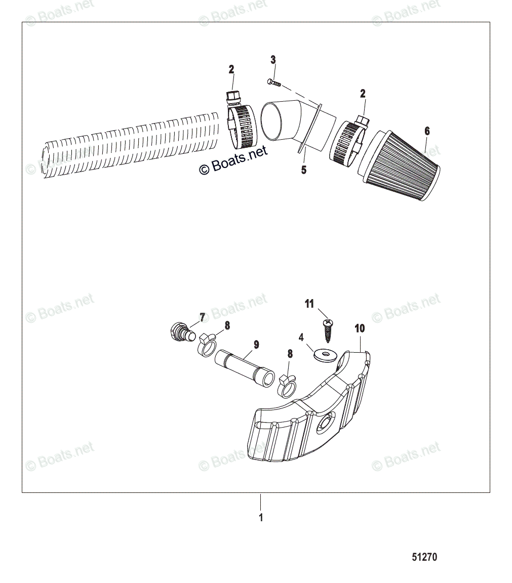 Mercury Outboard 300HP OEM Parts Diagram for CCT Rigging Kit | Boats.net