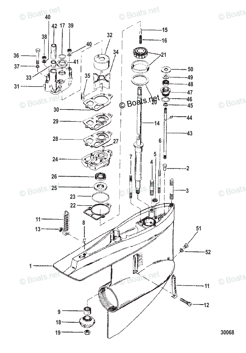 Mercruiser Sterndrive Outdrives OEM Parts Diagram for GEAR HOUSING ...