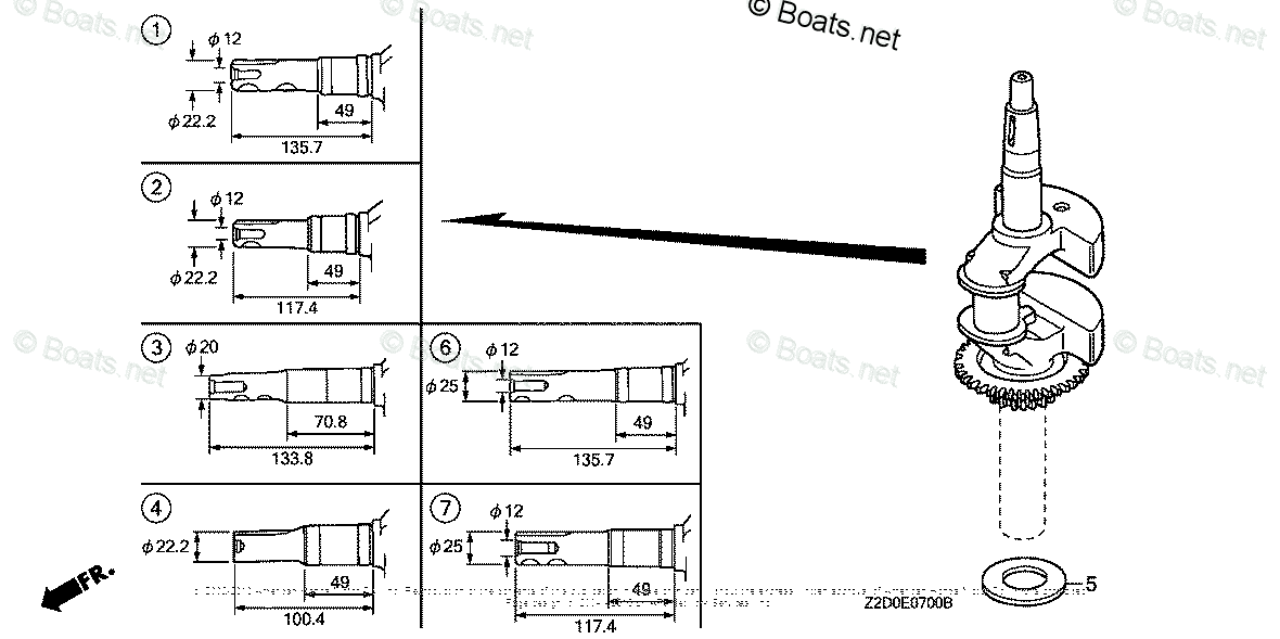 Honda Small Engines GSV190 OEM Parts Diagram for CRANKSHAFT | Boats.net