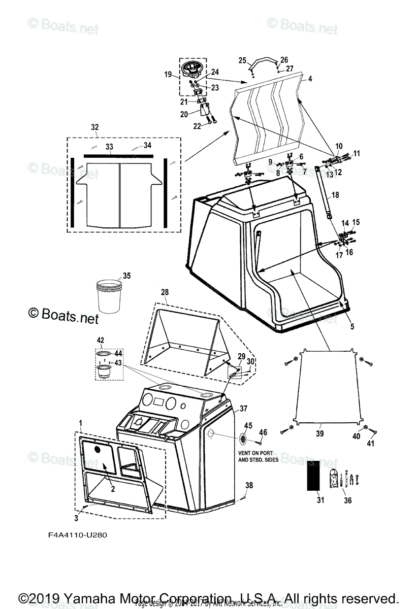 Yamaha Boats 2019 OEM Parts Diagram for Helm | Boats.net