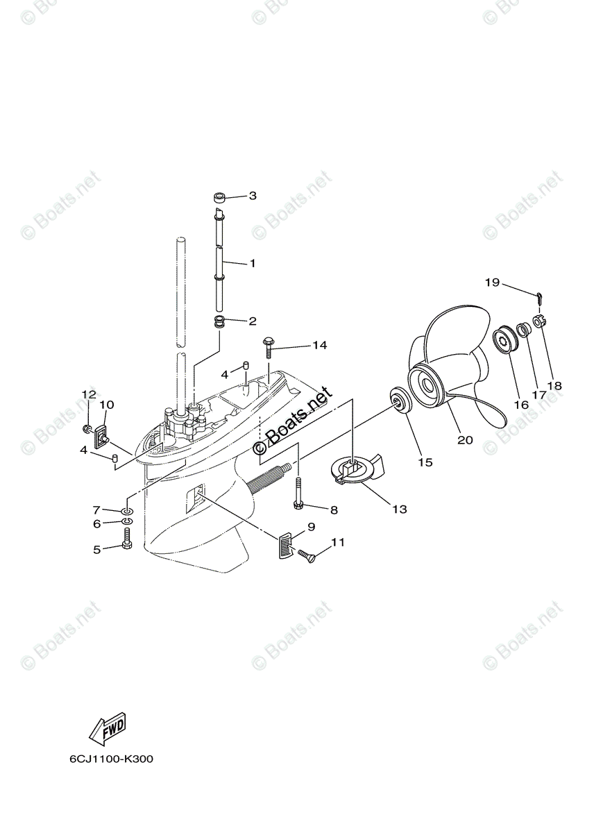 Yamaha Outboard 2014 OEM Parts Diagram for Lower Casing Drive 2 | Boats.net