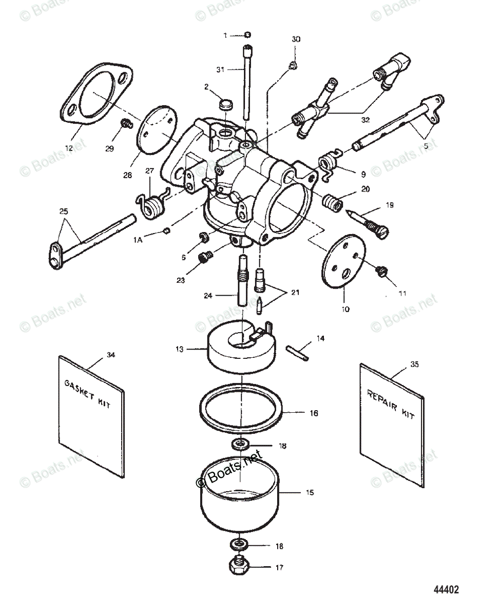 Force Outboard 1990 OEM Parts Diagram for CARBURETOR | Boats.net