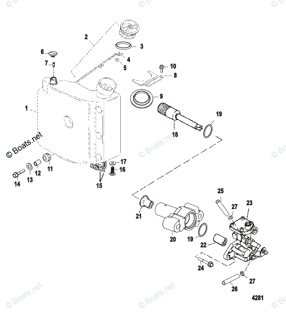 Mercury Outboard 80HP OEM Parts Diagram for Oil Injection Components ...