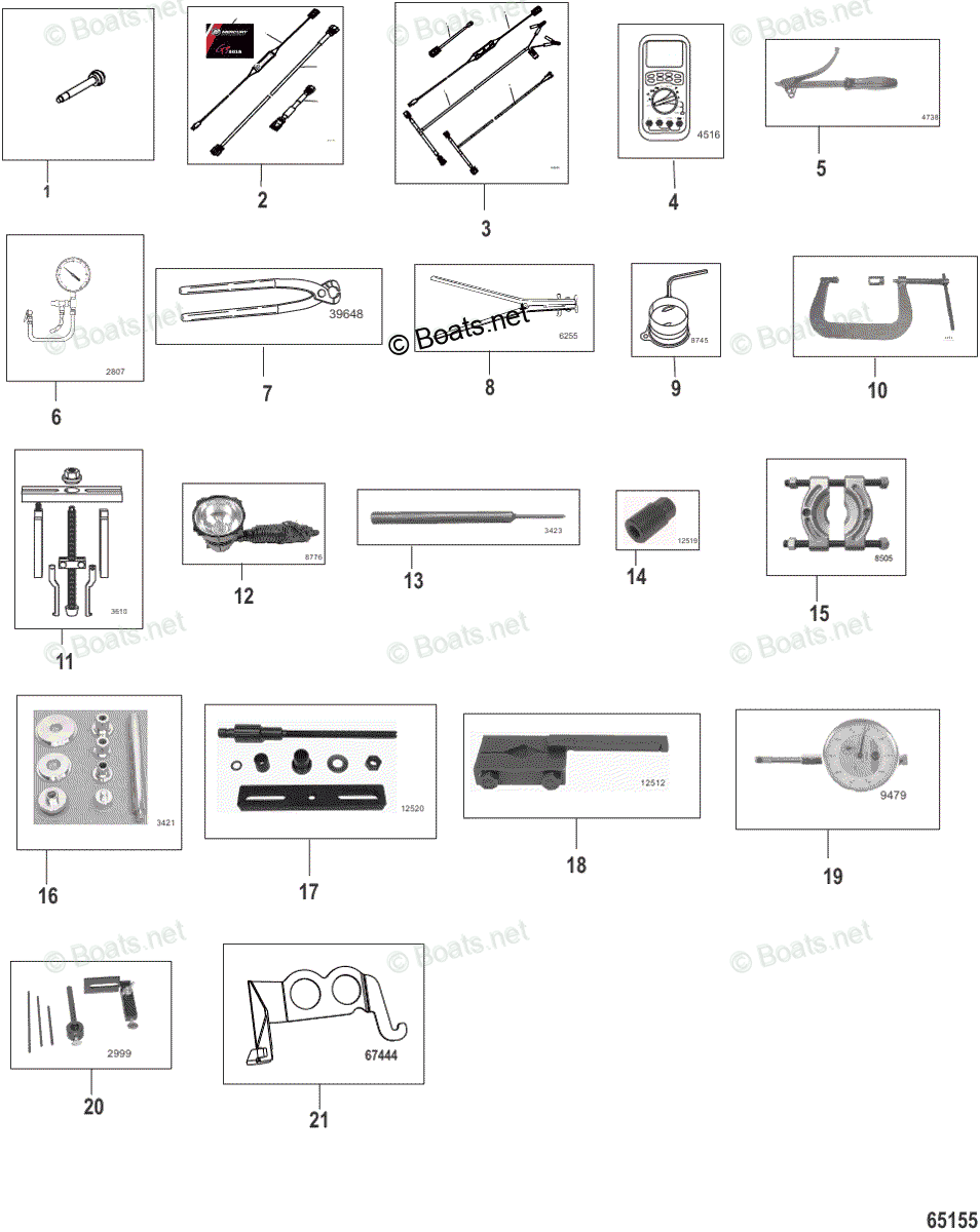Mercury Outboard 9.9HP OEM Parts Diagram for Tools | Boats.net