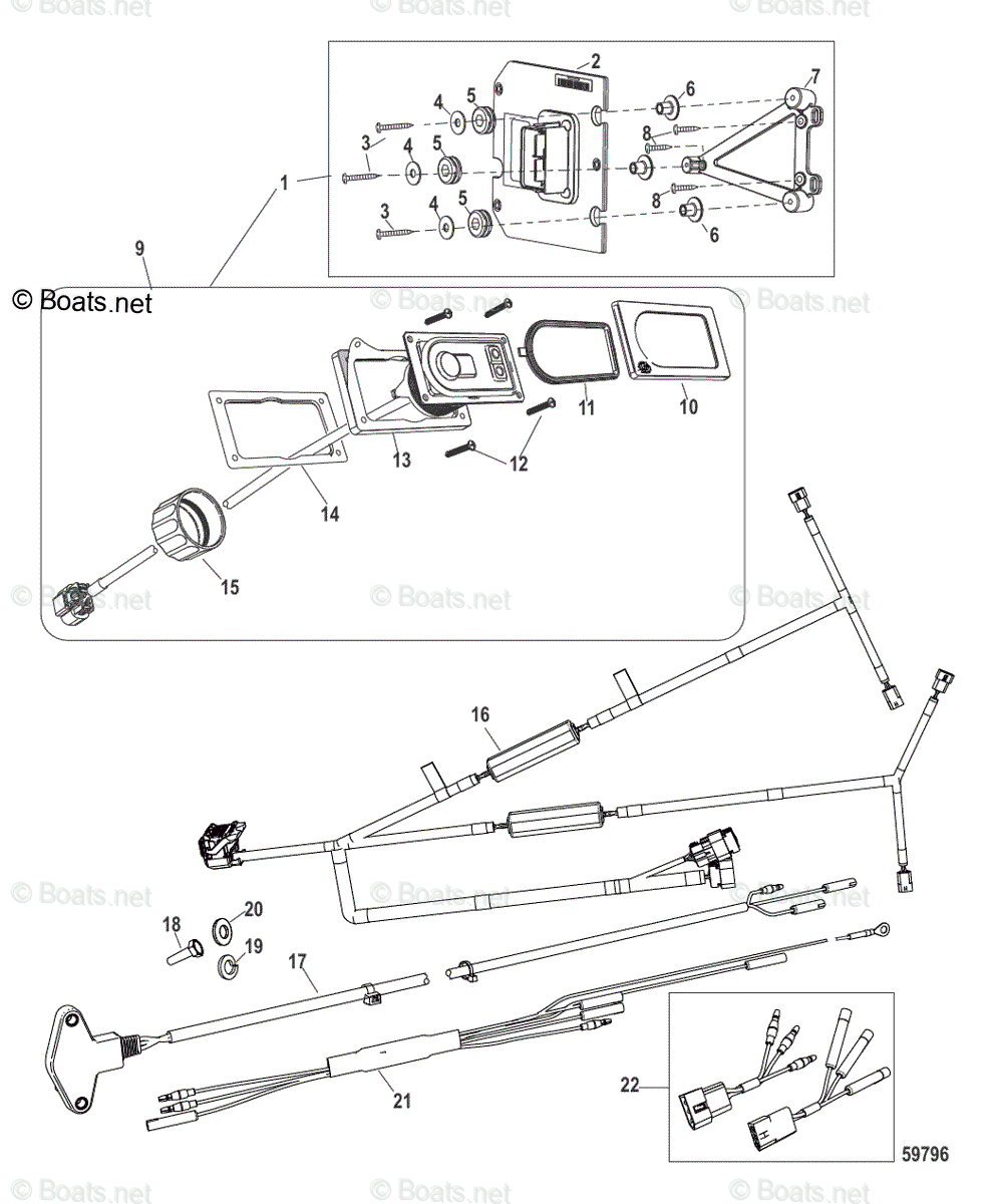 Mercury Rigging Parts & Accessories SmartCraft OEM Parts Diagram for ...