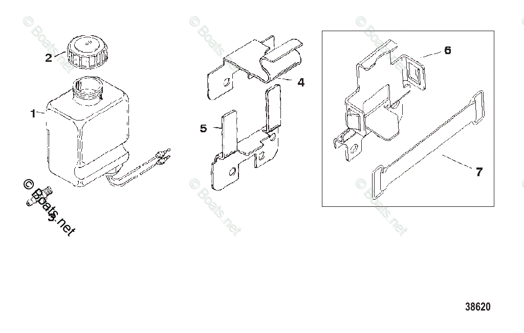 Mercruiser Sterndrive Gas Engines OEM Parts Diagram for Oil Reservoir ...