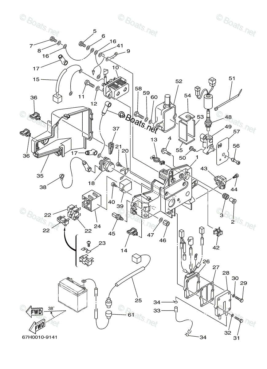 Yamaha Outboard 2000 OEM Parts Diagram for ELECTRICAL 3 | Boats.net