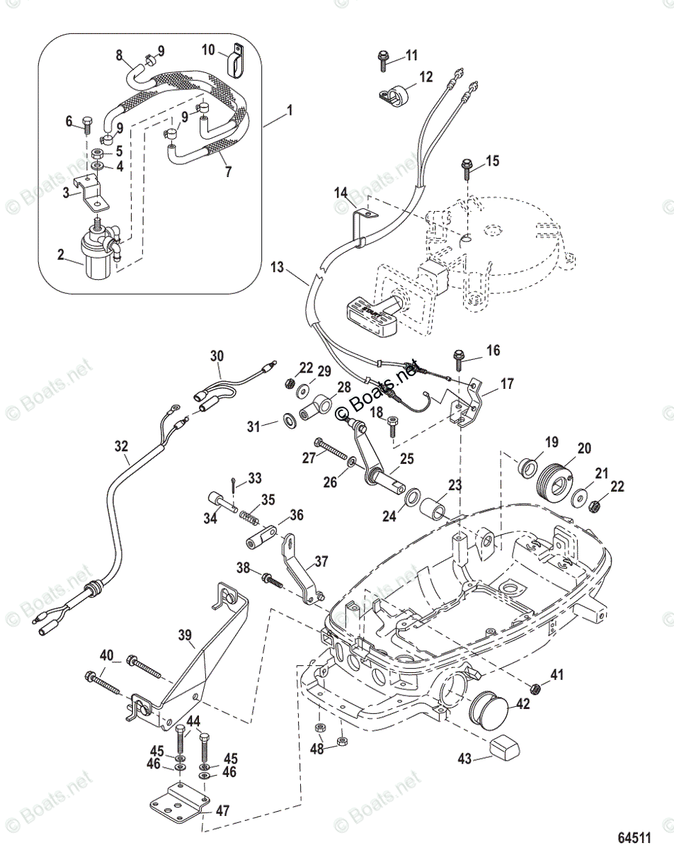 Mercury Rigging Parts & Accessories Remote Control Attachment Kits OEM ...