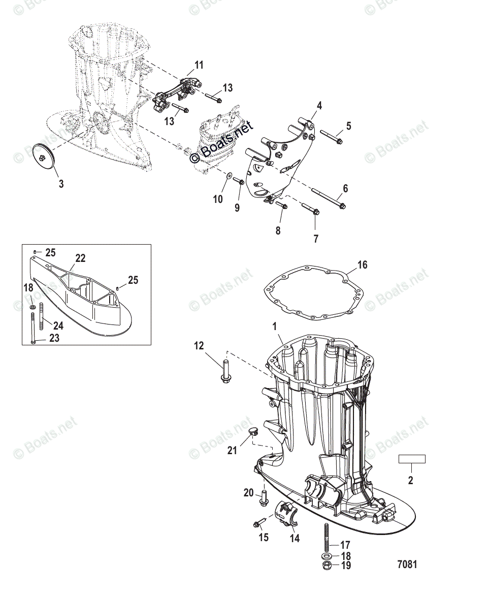 Mercury Outboard 175HP OEM Parts Diagram for DRIVESHAFT HOUSING | Boats.net