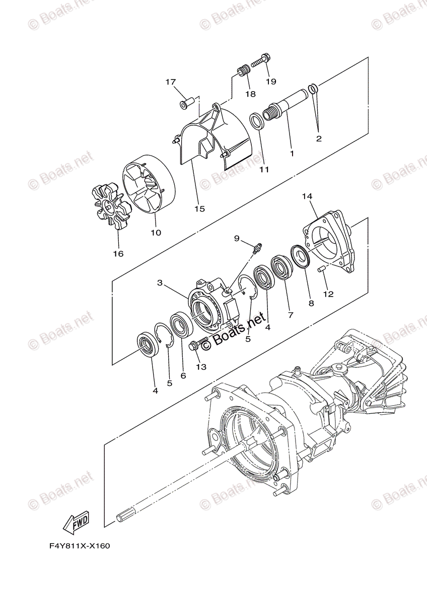 Yamaha Boats 2023 OEM Parts Diagram for Jet Unit 2 | Boats.net