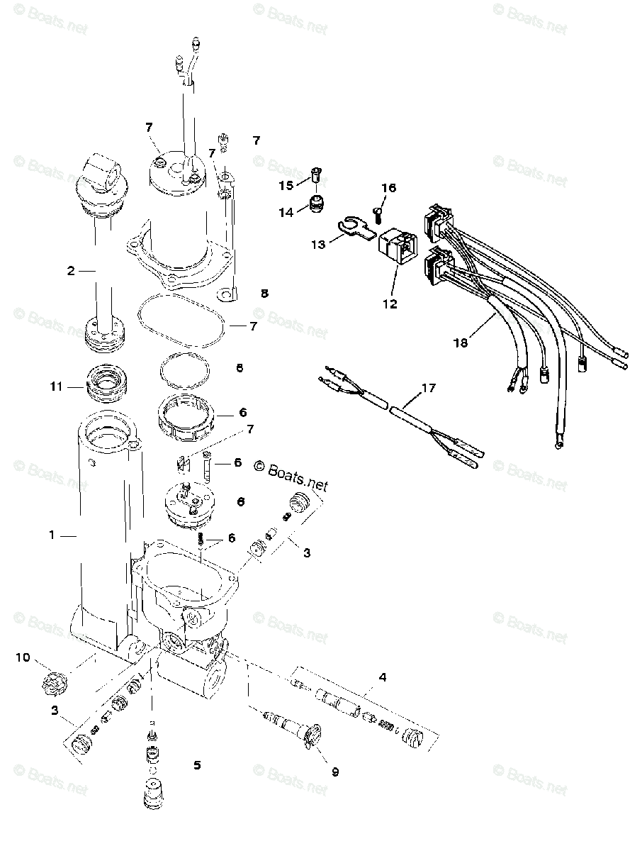 Force Outboard 1996 OEM Parts Diagram for POWER TRIM ASSEMBLY | Boats.net