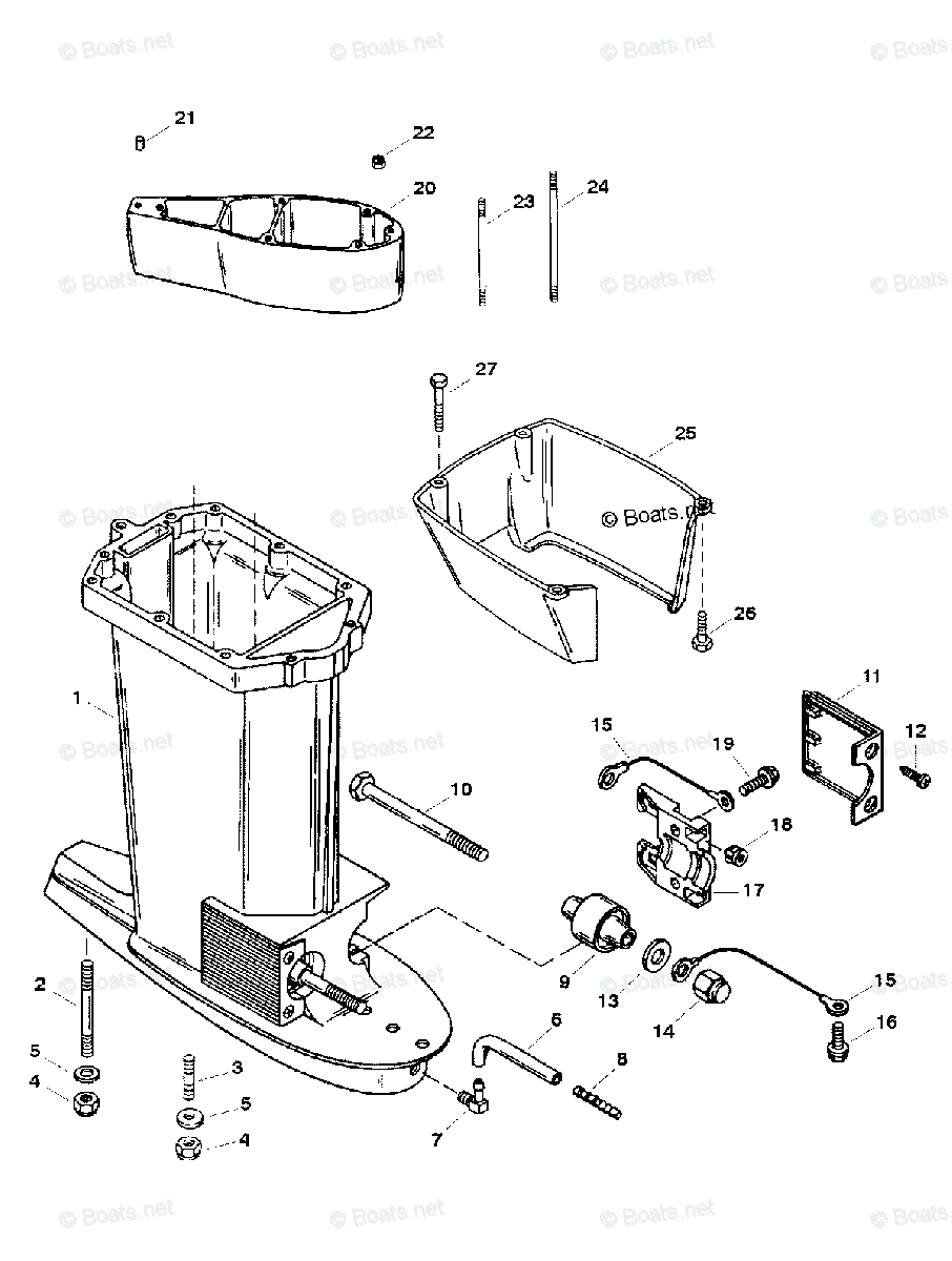 Force Outboard 1998 OEM Parts Diagram for DRIVESHAFT HOUSING | Boats.net