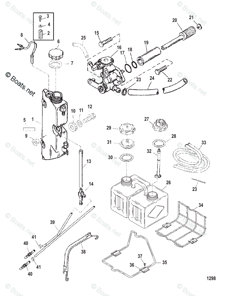 Mercury Outboard 250HP OEM Parts Diagram for Oil Injection Components ...