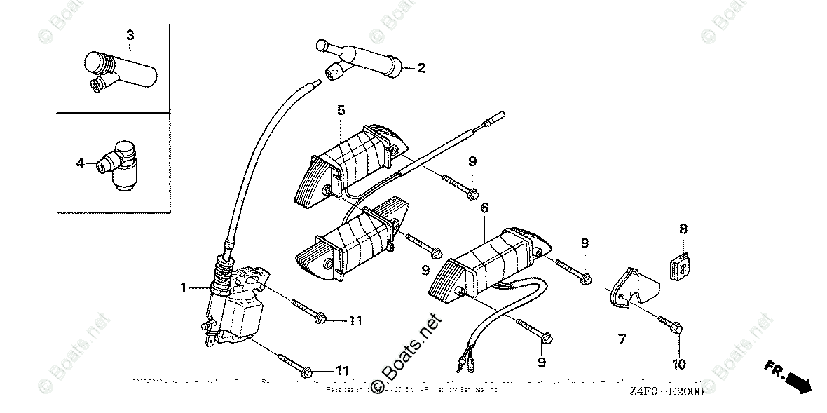 Honda Small Engines GX120 OEM Parts Diagram for IGNITION COIL | Boats.net