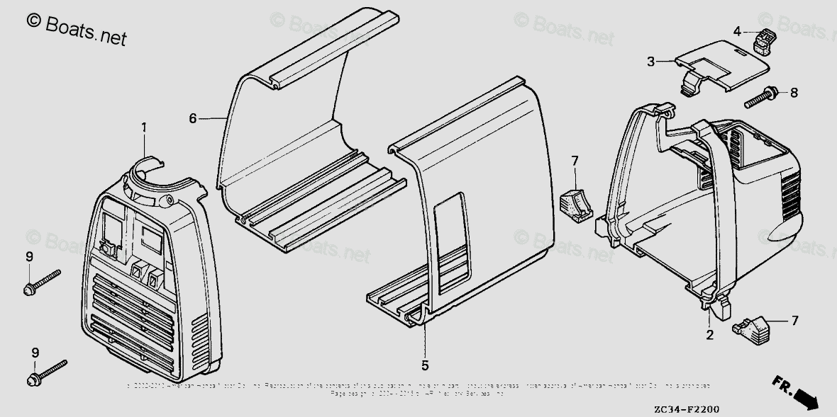 Honda Generators EX350 A VIN# ECC-1000001 TO ECC-1178332 OEM Parts ...