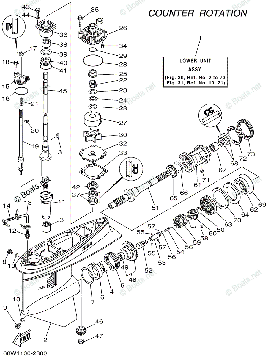 Yamaha Outboard 2002 OEM Parts Diagram for Lower Casing Drive 3 (LF115 ...