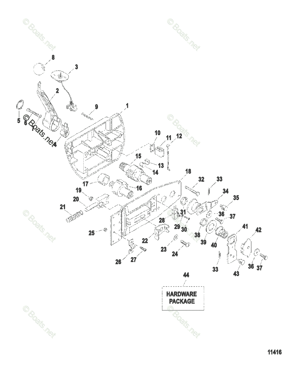 Mercury Sportjet Jet Drive 175HP OEM Parts Diagram for REMOTE CONTROL ...