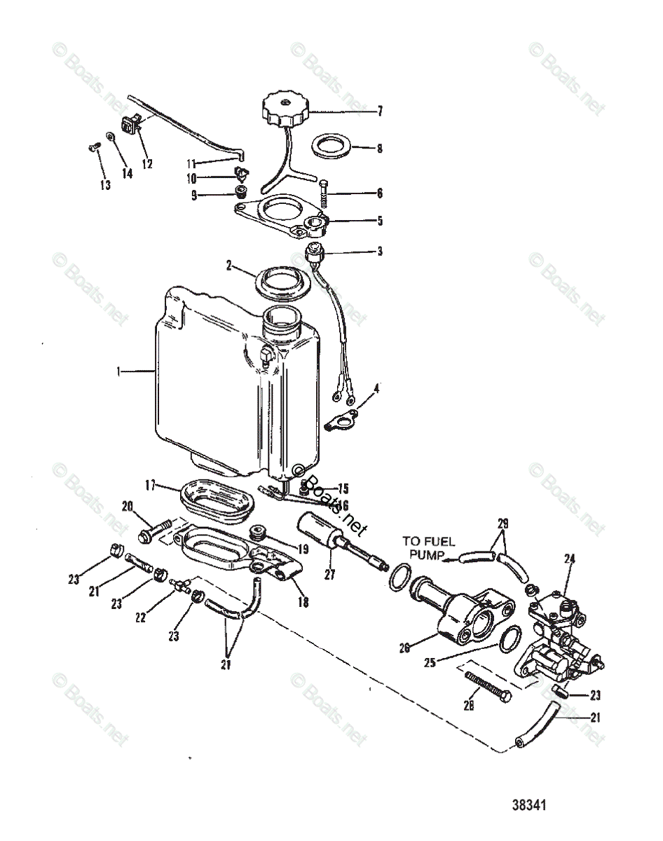 Mercury Outboard 80HP OEM Parts Diagram for Oil Injection Components ...