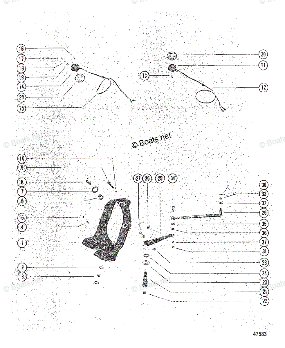 Mercruiser Sterndrive Outdrives OEM Parts Diagram for GIMBAL RING AND ...