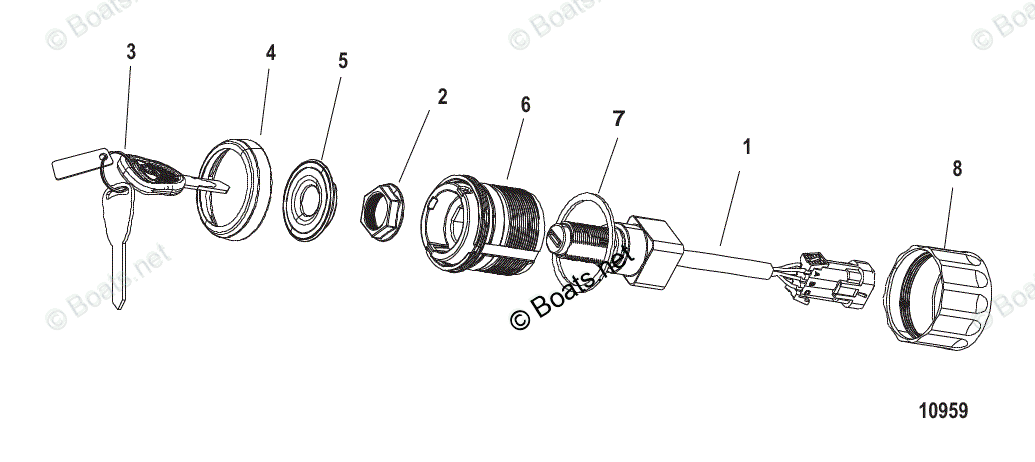 Mercury Rigging Parts & Accessories Electrical OEM Parts Diagram for ...