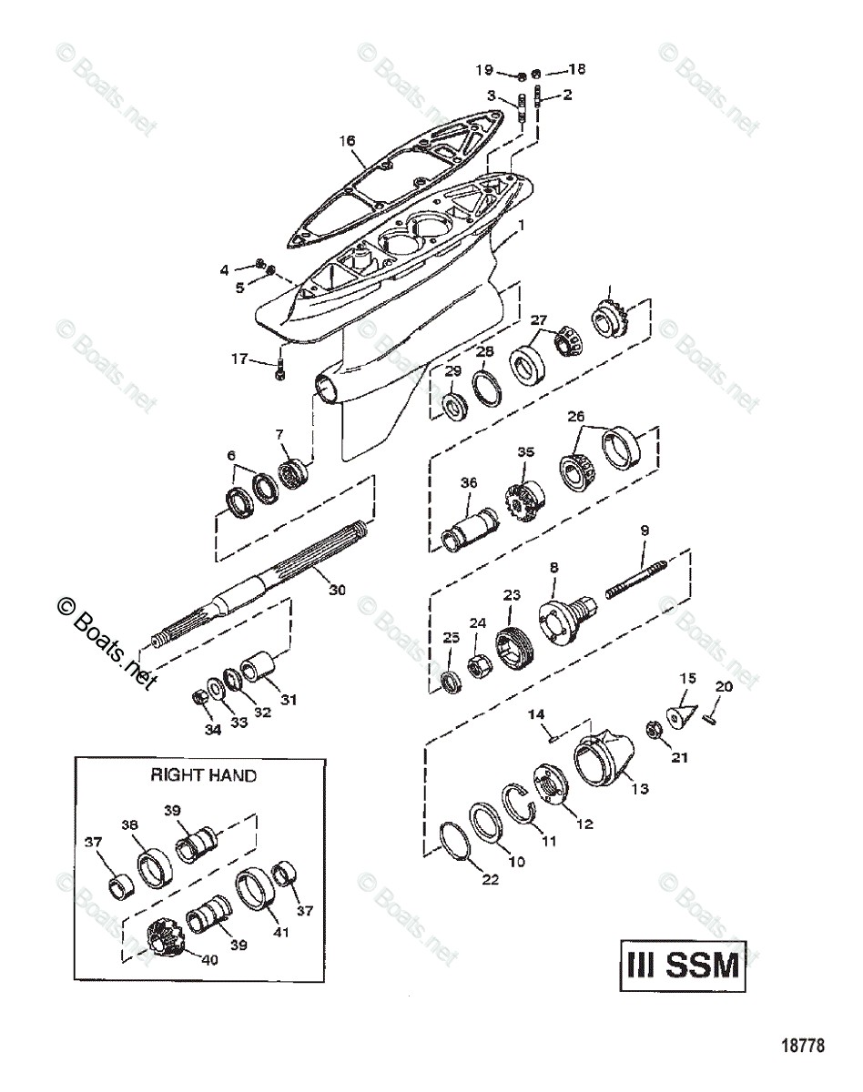 Mercruiser Sterndrive Outdrives OEM Parts Diagram for GEAR HOUSING ...