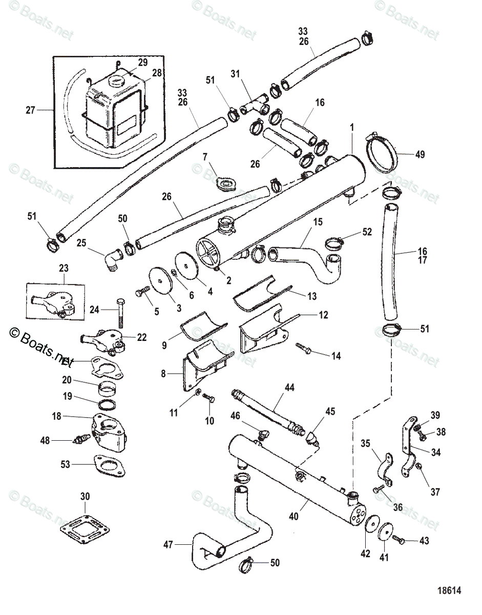 Mercruiser Sterndrive Exhaust & Cooling Kits OEM Parts Diagram for ...