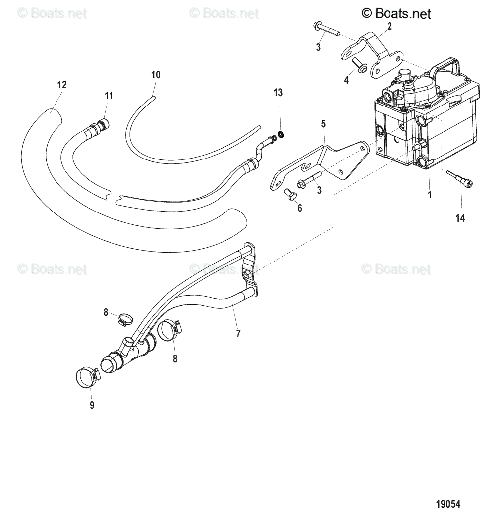 Mercruiser Inboard Gas Engines OEM Parts Diagram for Cool Fuel System ...