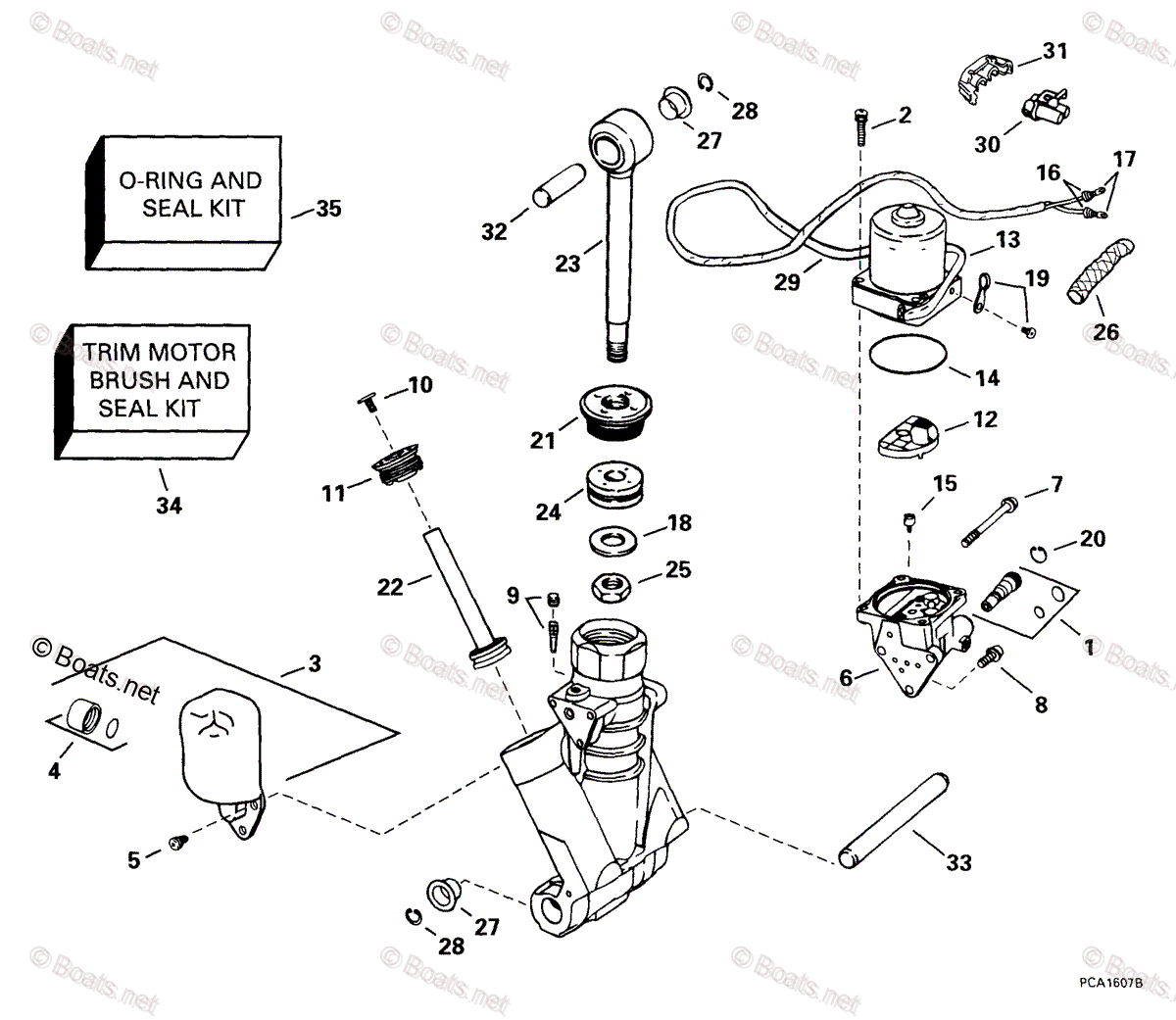 Evinrude Outboard 1999 OEM Parts Diagram for Power Trim/Tilt Hydraulic ...