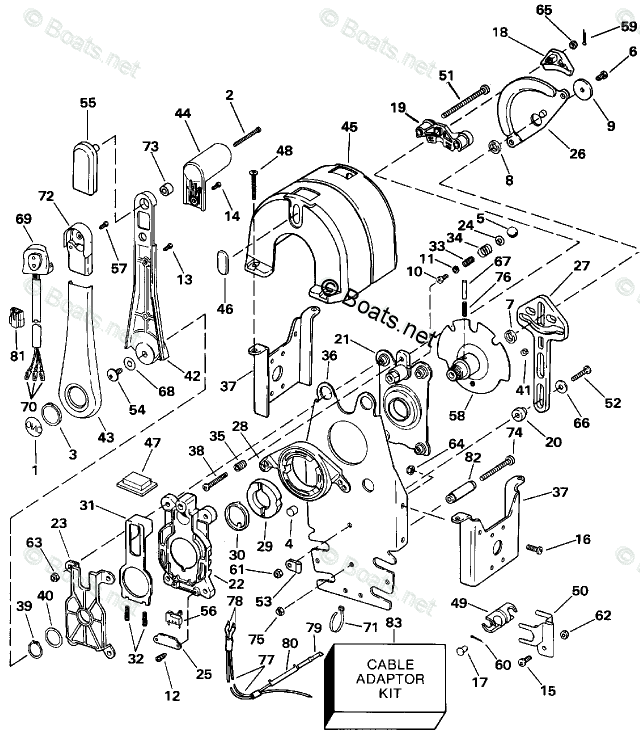OMC Rigging Parts & Accessories 1993 OEM Parts Diagram for Remote ...