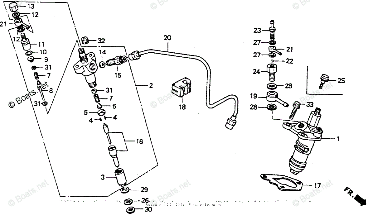 Honda Small Engines GD410 OEM Parts Diagram for Fuel Injection Pump ...