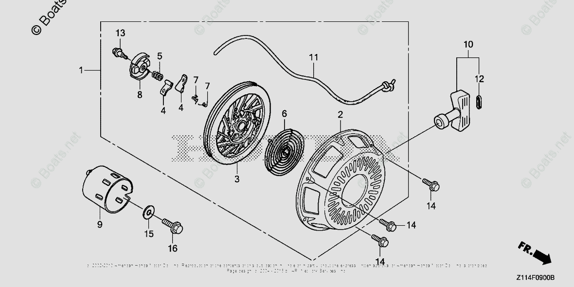Honda Generators EM7000IS A VIN# EAHJ-1000001 OEM Parts Diagram for ...