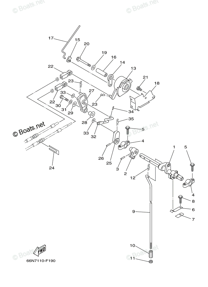 Yamaha Outboard 2006 OEM Parts Diagram for Control | Boats.net