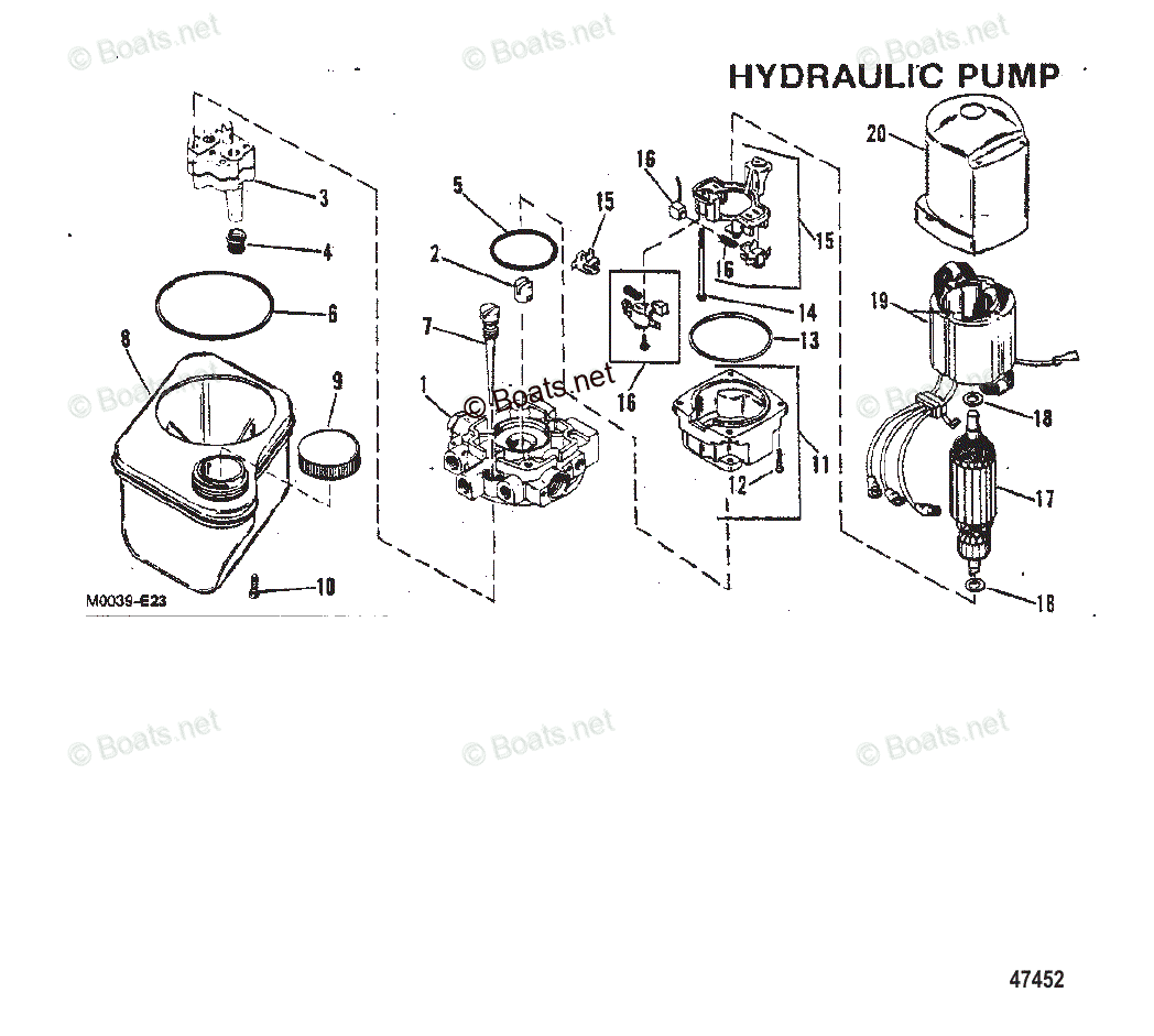Mercruiser Sterndrive Outdrives OEM Parts Diagram for HYDRAULIC PUMP ...