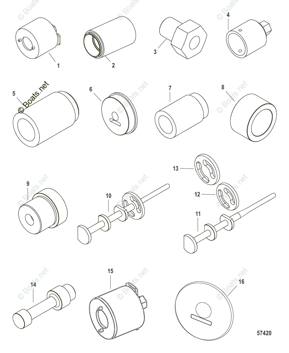 Mercruiser Sterndrive Transoms OEM Parts Diagram for Tool List | Boats.net