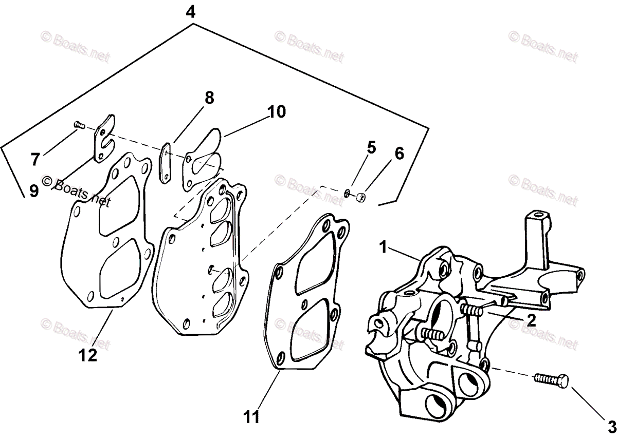 Johnson Outboard 2003 OEM Parts Diagram for INTAKE MANIFOLD | Boats.net