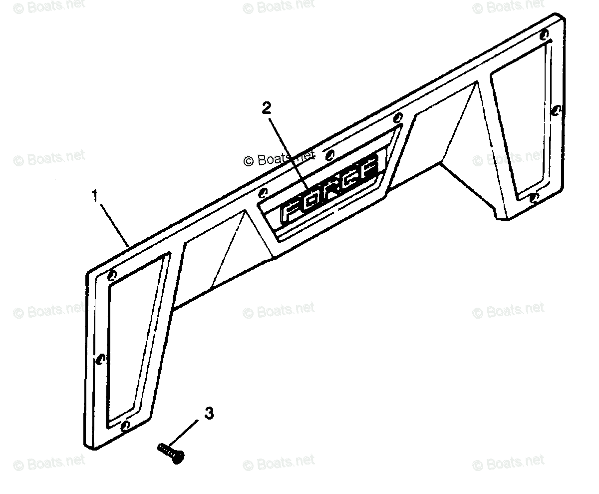 Force Outboard 1990 OEM Parts Diagram for TRANSOM SHIELD | Boats.net