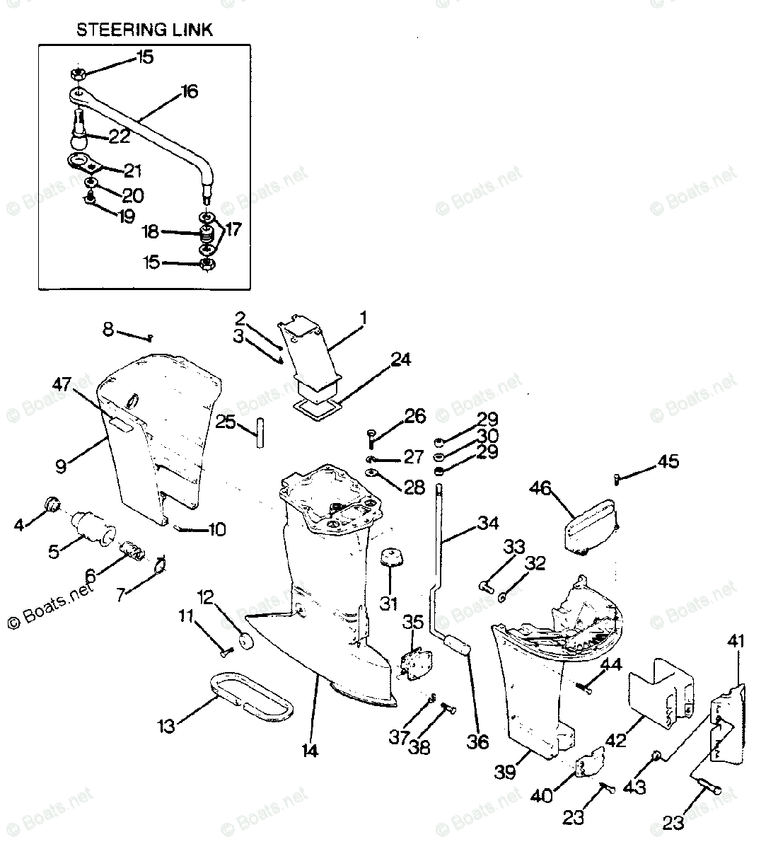 Force Outboard 1988 OEM Parts Diagram for MOTOR LEG | Boats.net