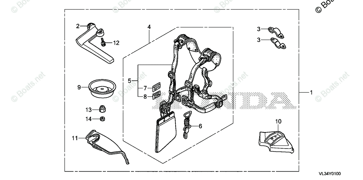 Honda Trimmer & Brush Cutters HHT35S LTAT/A VIN# HAGA-2000001 OEM Parts ...