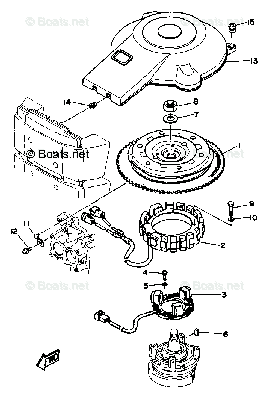 Yamaha Outboard 1991 OEM Parts Diagram for CDI Magneto | Boats.net