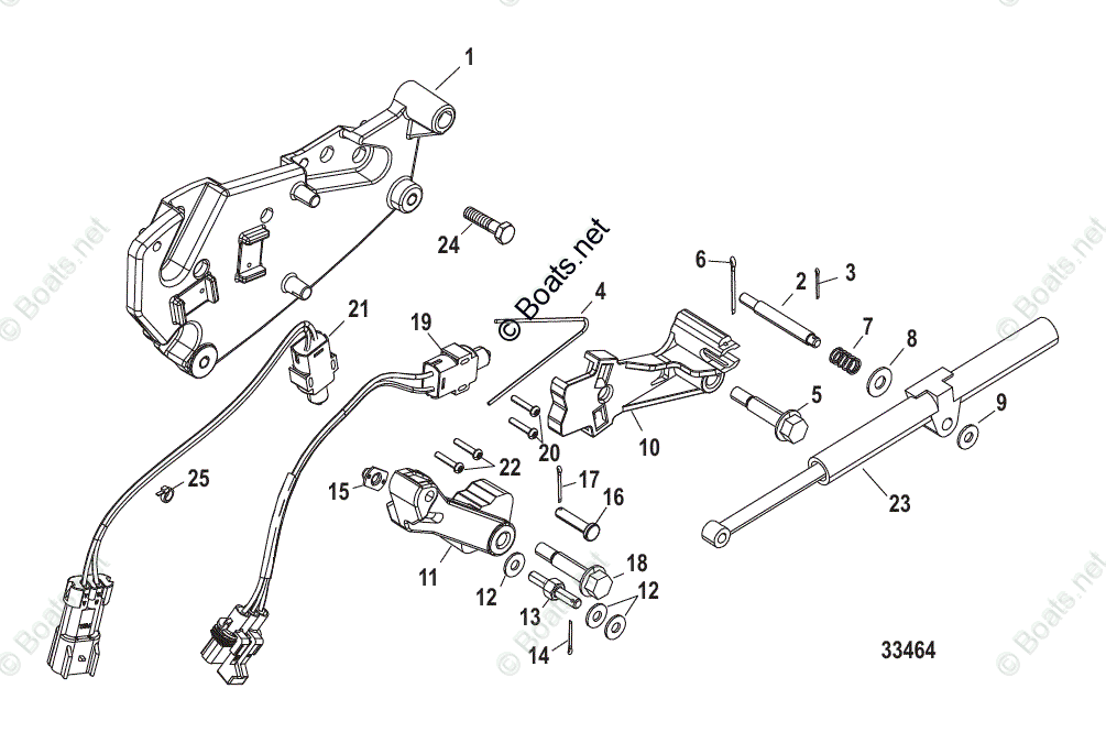Mercruiser Sterndrive Outdrives OEM Parts Diagram for Shift Bracket ...