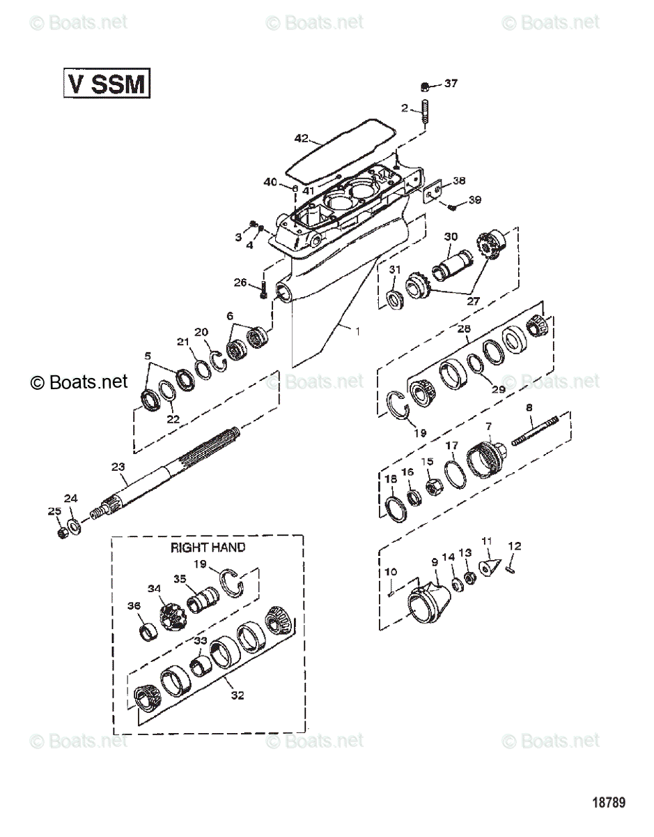 Mercruiser Sterndrive Outdrives OEM Parts Diagram for GEAR HOUSING ...