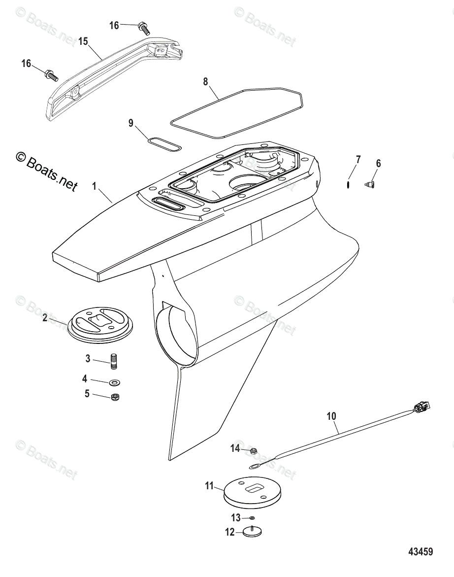 Mercruiser Sterndrive Outdrives OEM Parts Diagram for Gear Housing ...